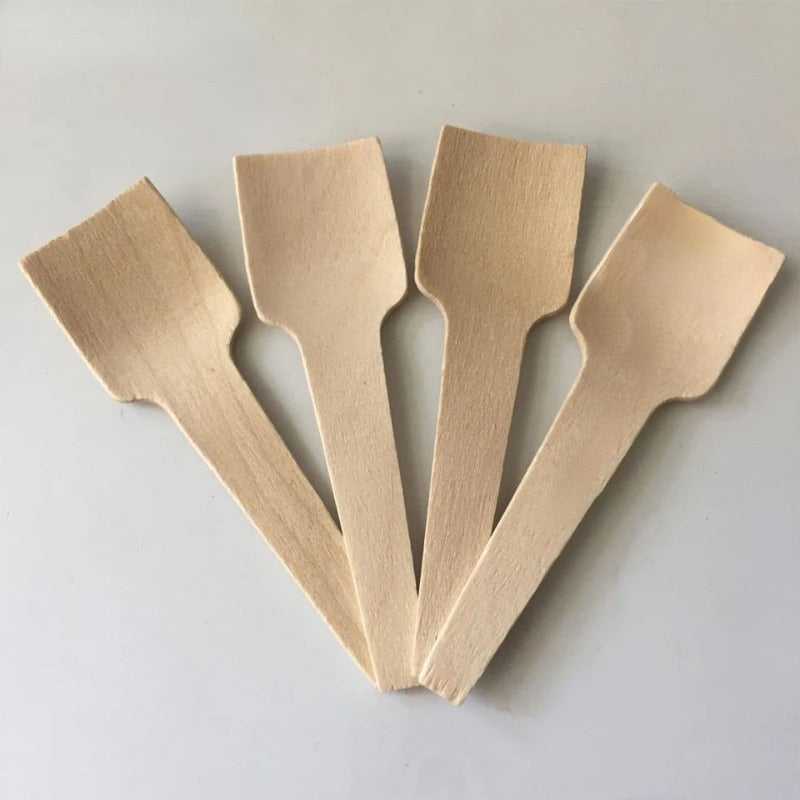 Disposable Wooden Yoghurt Spoon 100 PCS – Bamagate.com