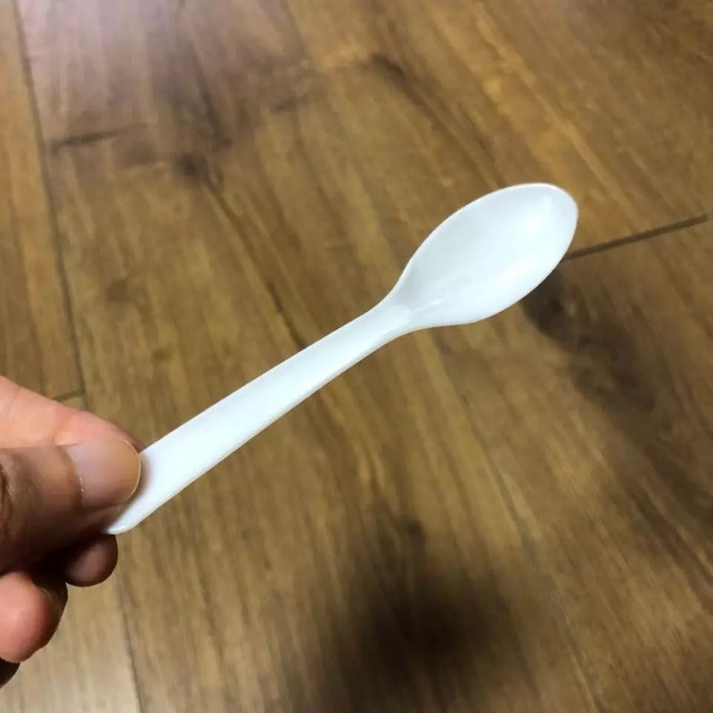 Plastic Disposable Coffee Spoon 100 PCS - Bamagate.com