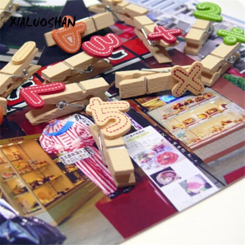 Mini Wooden Number Clips l Price in Sri Lanka - Bamagate.com